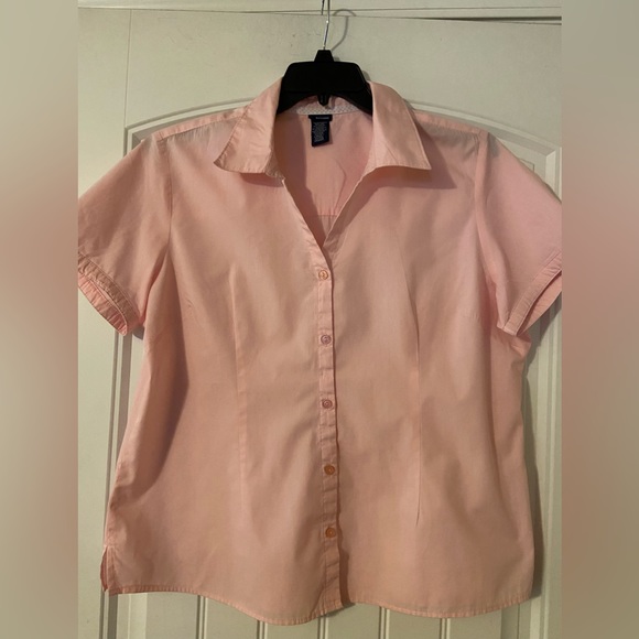 Basic Editions | Tops | Womens Basic Editions Brand Pink Button Down Blouse Xl | Poshmark
